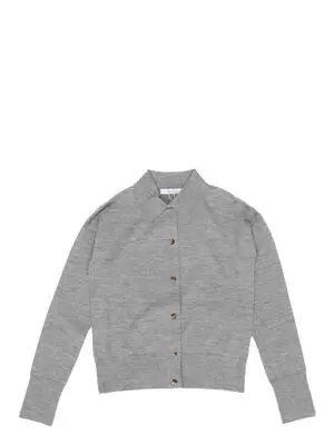 Max Mara Buttoned Collar Cardigan - Gray