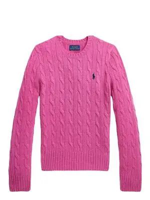 Polo Ralph Lauren Polo Ralph Lauren Cable-Knit Jumper With Polo Pony Pink