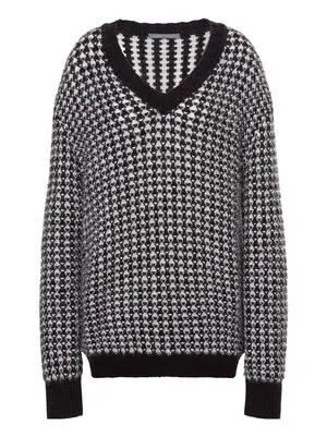 Alberta Ferretti Oversized V-neck Jumper - Black