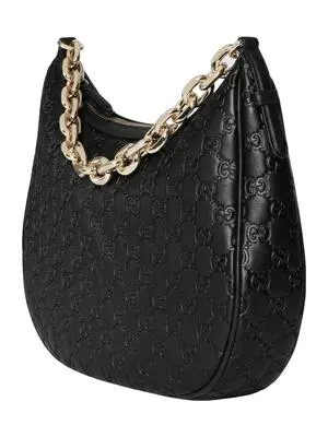 Gucci Gg Emblem Shoulder Bag - Black