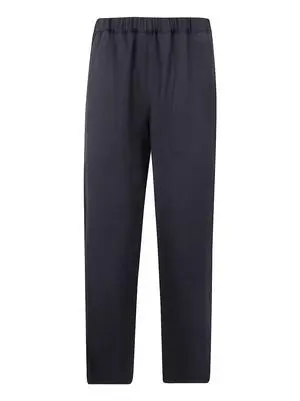 Comme Des Garçons Elasticated Waistband Straight Leg Trousers - Black