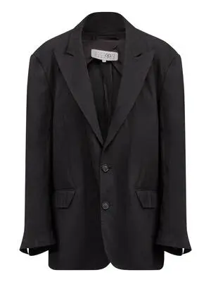 MAISON MARGIELA Single Breasted Tailored Blazer - Black