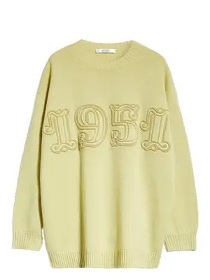 Max Mara Max Mara Wool And Cashmere Interwoven Letter Pullover No