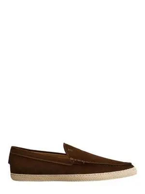 TOD'S Almond Toe Slip-on Loafers - Brown