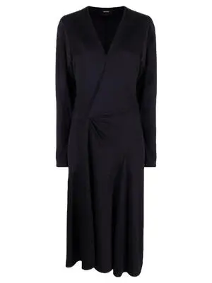 Isabel Marant Étoile Courtney V-neck Midi Dress - Black