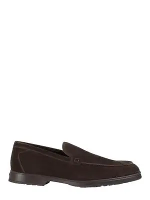 DOUCAL'S Round Toe Slip-on Loafers - Earth Brown
