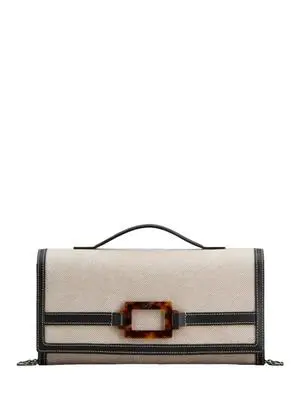 ROGER VIVIER Belle Buckled Tote Bag - Nude