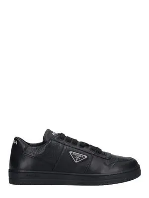 Prada Triangle-logo Low Top Sneakers - Black