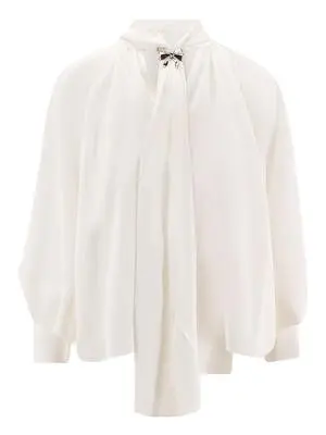 Max Mara Max Mara Bow-Detail Silk Top No