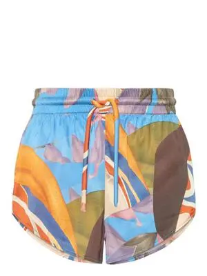 DONDE ESTEBAN Donde Esteban Floral Print Drawstring Shorts