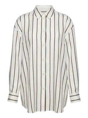 GUCCI Gucci Striped Collared Long-Sleeve Shirt