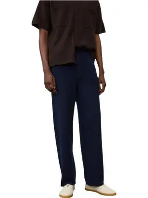LISA YANG Parker Cashmere Knitted Wide Leg Trousers - Navy
