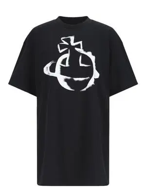 VIVIENNE WESTWOOD Vivienne Westwood Orb Logo Print Crewneck T-Shirt Black