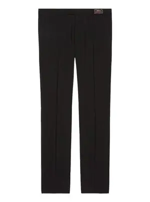 Gucci Logo Patch Tailored Trousers - Black