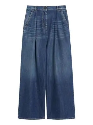 Max Mara Wide-leg Denim Jeans - Navy