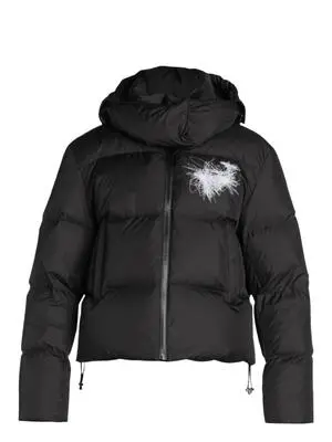Off-White Scribbled Arrows Hooded Down Jacket - Black