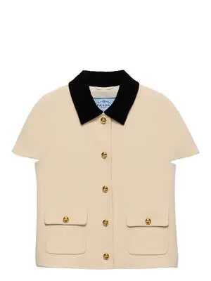 PRADA Prada Short-Sleeved Jacket With Velvet Collar