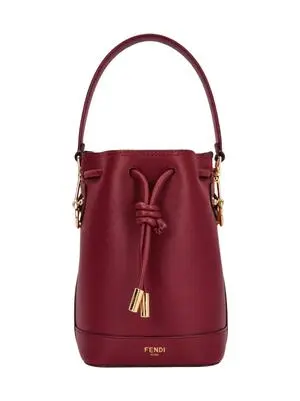 Fendi Mon Tresor Drawstring Mini Bucket Bag - Red