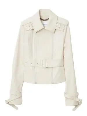 Burberry Belted Waist Zipped Trench Coat - Sail