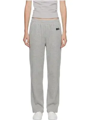 MARISSA CHIARA Elastic Waist Casual Wide-leg Pants - Grey