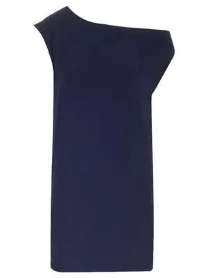 NORMA KAMALI Norma Kamali Asymmetrical Shoulder Drop Mini Dress