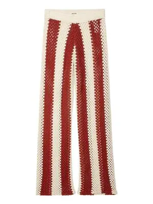 Zadig&Voltaire Crochet Striped Trousers - Red