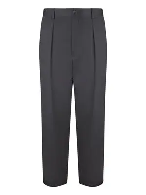 Giorgio Armani Single-pleated Stretch Trousers - Black