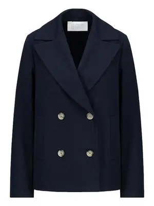 Harris Wharf London Harris Wharf London Double-Breasted Peacoat Navy