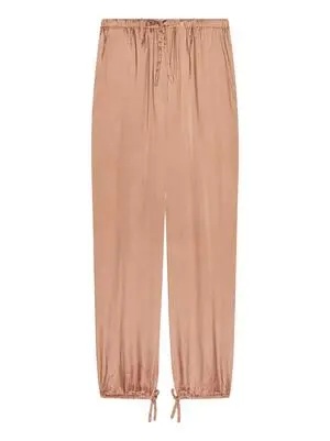 Dries Van Noten Pleat Detailed Drawstring Trousers - Smoke Color