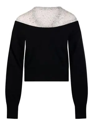 Giuseppe Di Morabito Embellished V-neck Sweater - Black