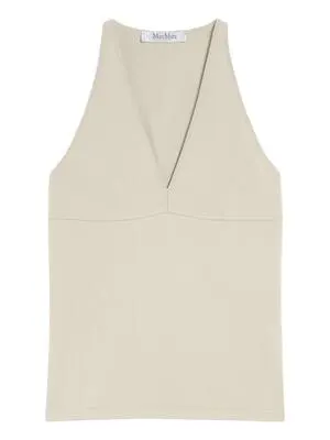 Max Mara V-neck Sleeveless Top - Acid Green