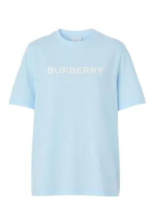 Burberry Logo-print Short-sleeved T-shirt - Blue