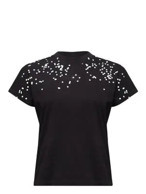 MAISON MARGIELA Short Sleeve Crewneck T-shirt With Embellishment - Black