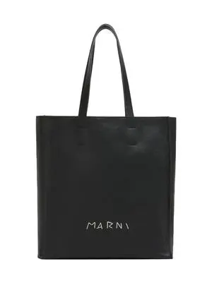 Marni Logo Detailed Handbag - Black