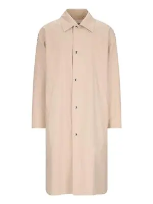 JIL SANDER Buttoned Long Coat - Beige
