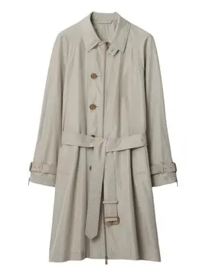 Burberry Single-breasted Belted Coat - Castle