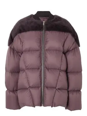 Rick Owens Quilted Padded Oversized Bomber Jacket - Gray