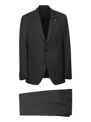 LARDINI Single Breasted Two-piece Suit - Black