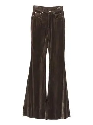 Rick Owens Concordians Bolan Bootcut Velvet Pants - Black