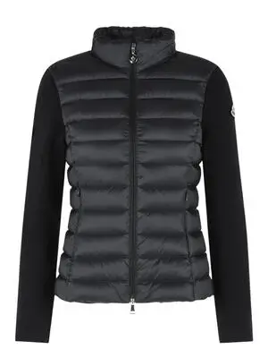 Moncler Moncler Quilted Zip-Up Cardigan Black