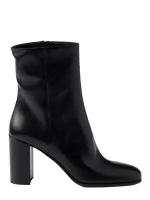 PRADA Prada Zip-Up Block-Heeled Leather Boots