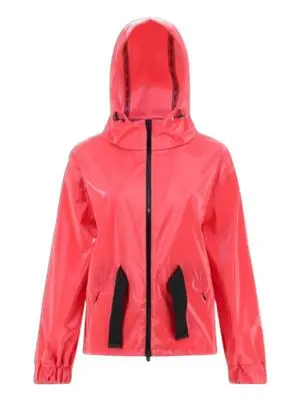 Herno Hooded Zip-up Jacket With Drawstring Detail - Red