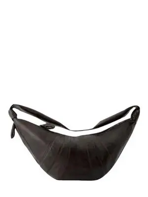 LEMAIRE Large Leather Shoulder Bag - Black