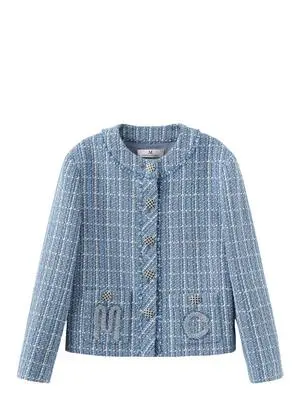 Marissa Chiara Long-sleeved Casual Jacket - Blue