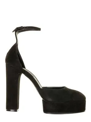 CASADEI Casadei Black Suede Platform High Heel Sandals