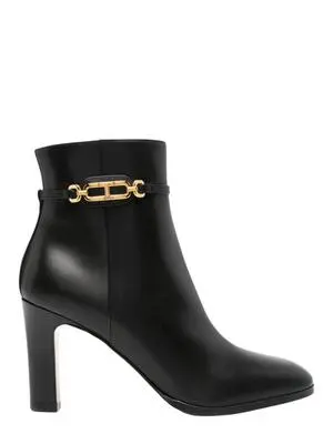 TOM FORD Logo Plaque Ankle Boots - Black
