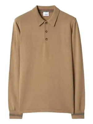 BURBERRY Burberry Logo Wool Sweater With Striped Trim