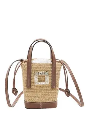 ROGER VIVIER Viv Skate Mini Bucket Bag - Nude