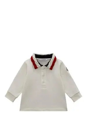 Moncler Long Sleeve Polo Shirt - White