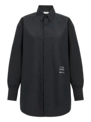 MM6 MAISON MARGIELA X SALOMON Numeric Print Long Sleeve Shirt - Black